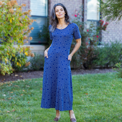 Geometric Shapes Midi Dress Svaha USA