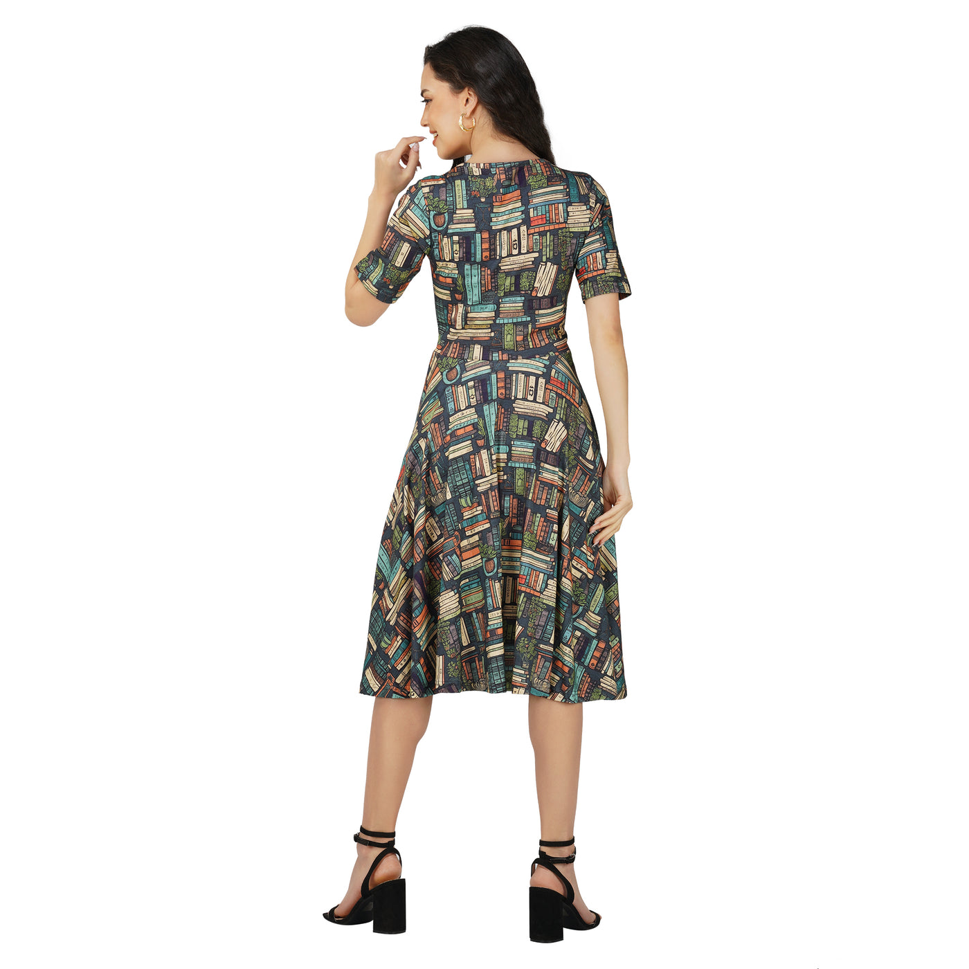 Botanical Library Books Twirl Dress Svaha USA