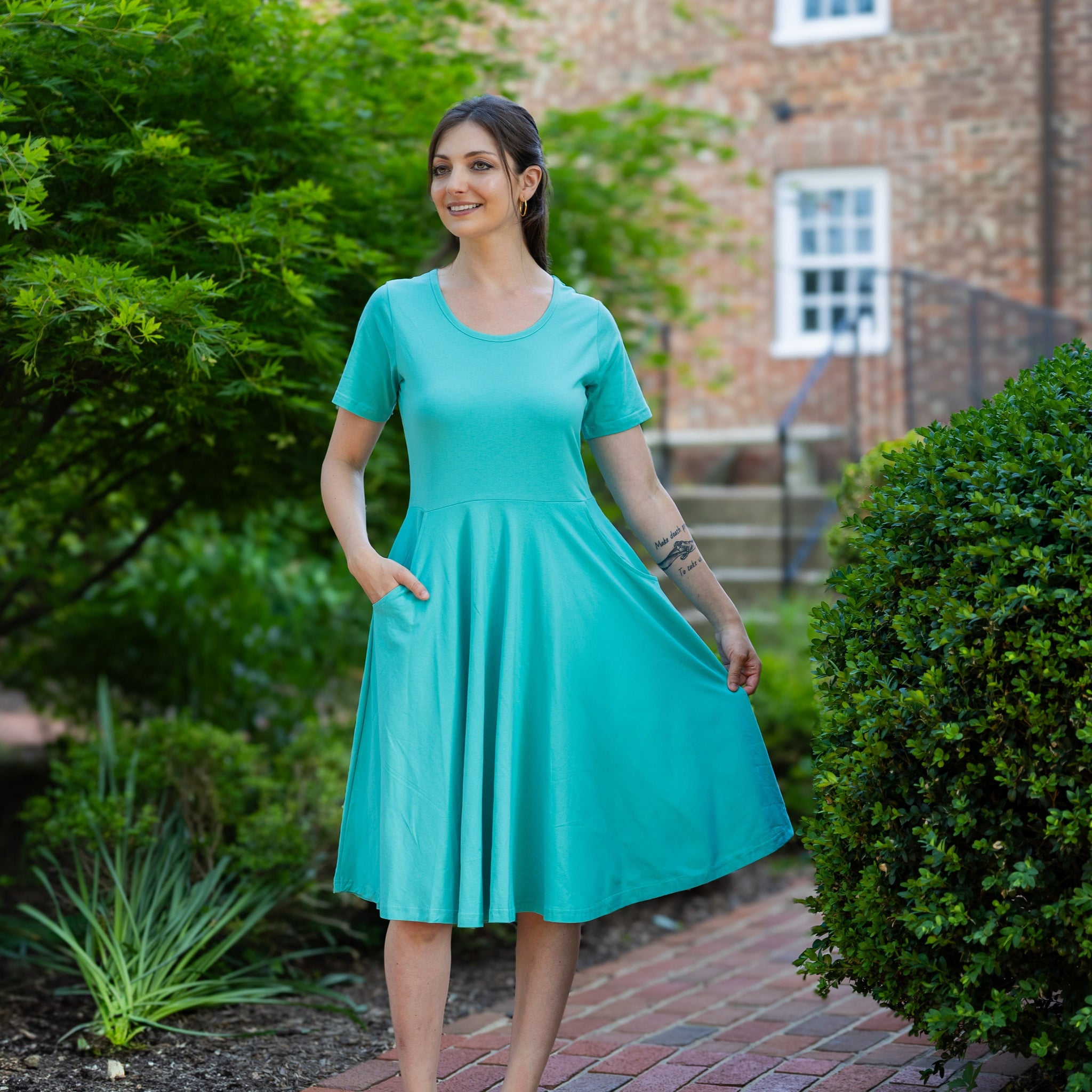 Turquoise Twirl Dress Svaha USA