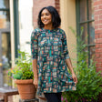 Botanical Library 3/4th Sleeve Swing Dress Svaha USA
