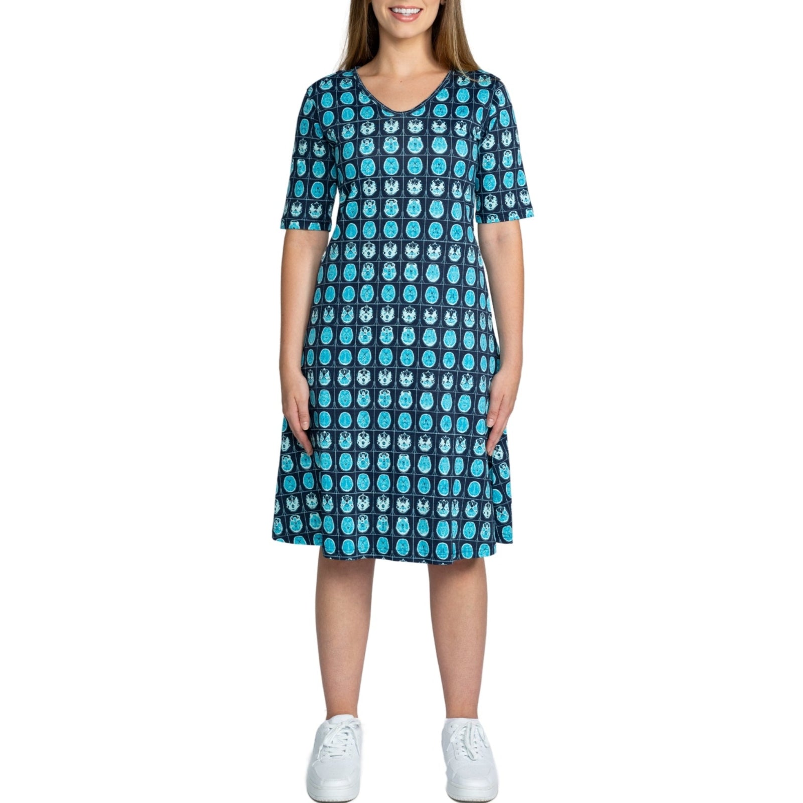 Brain Scans A-Line Dress (No Waist Seam) Svaha USA