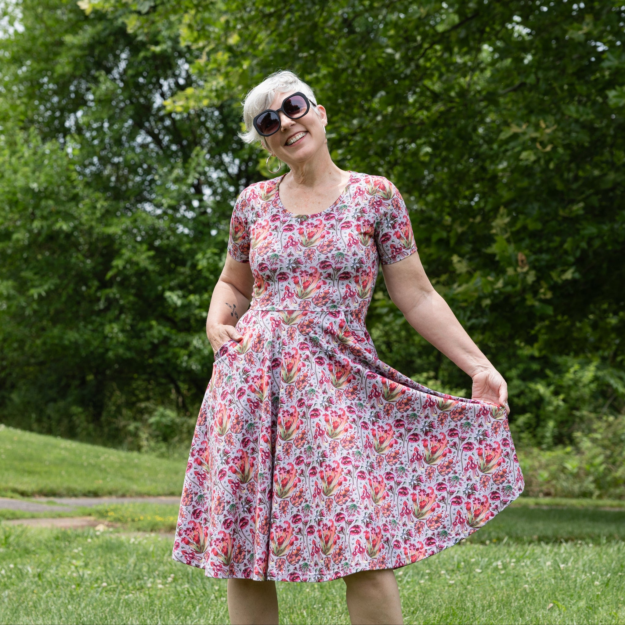 Carnivorous Plants Twirl Dress Svaha USA