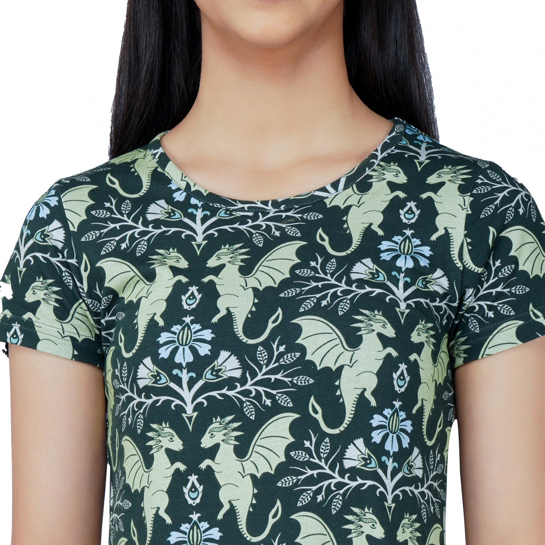 Dragons Damask Kids Twirl Dress Svaha USA