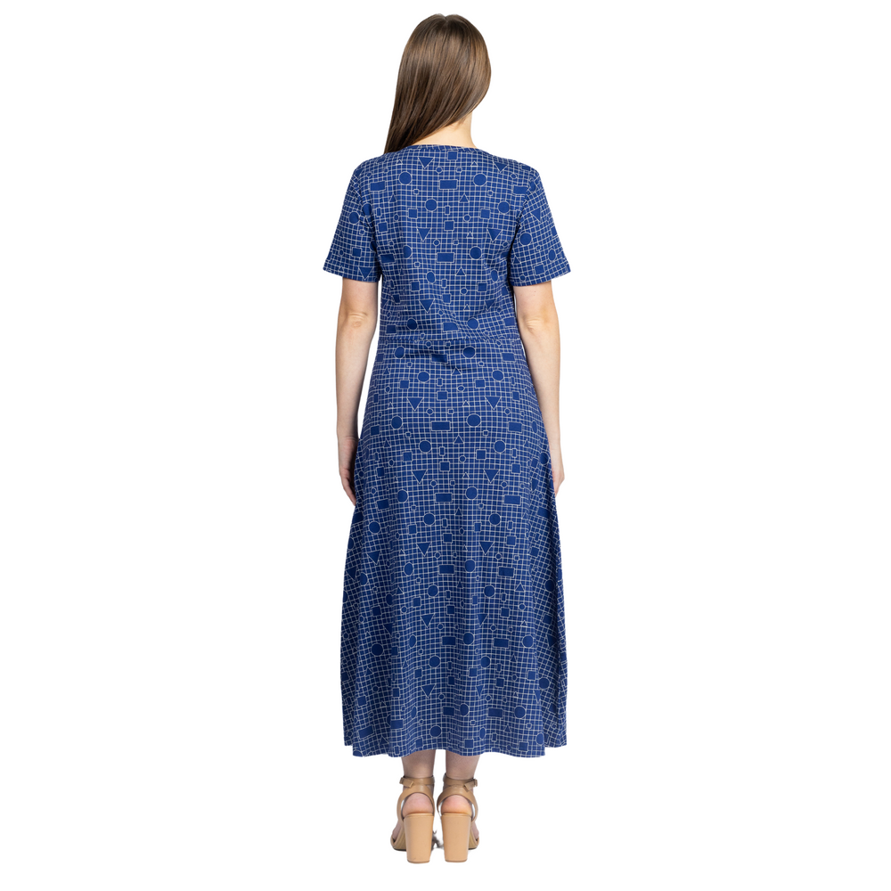 Geometric Shapes Midi Dress Svaha USA