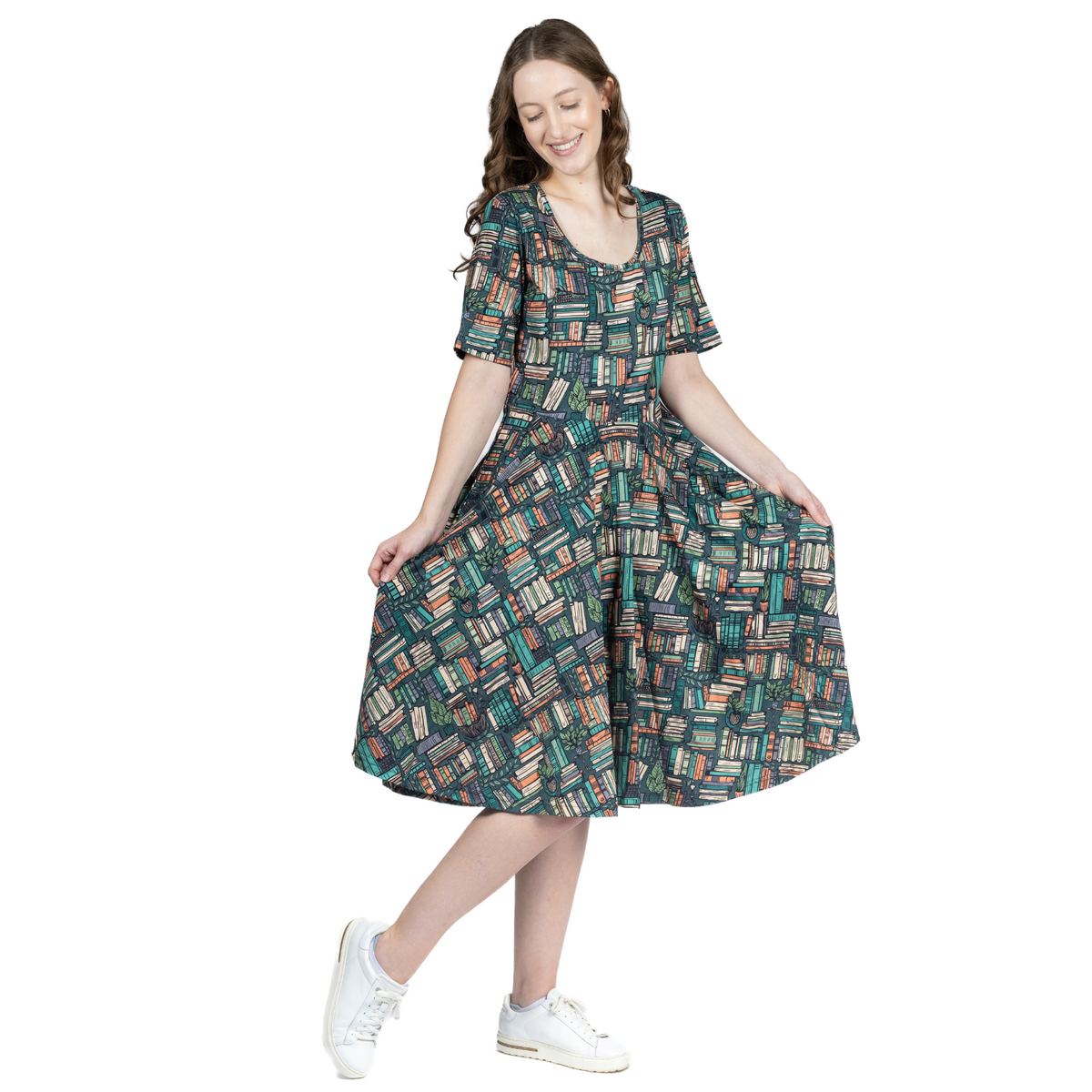 Botanical Library Books Twirl Dress Svaha USA