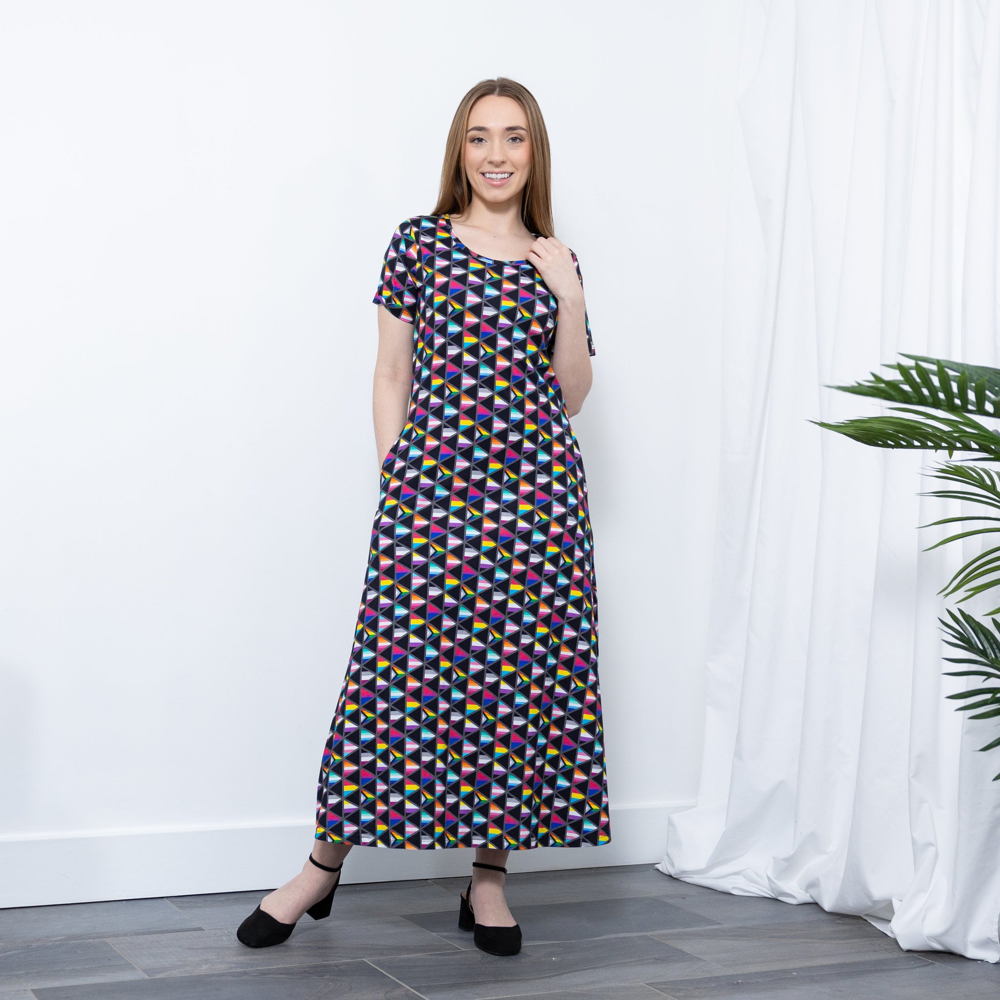 Pride Flag Midi Dress (No Waist Seam) Svaha USA