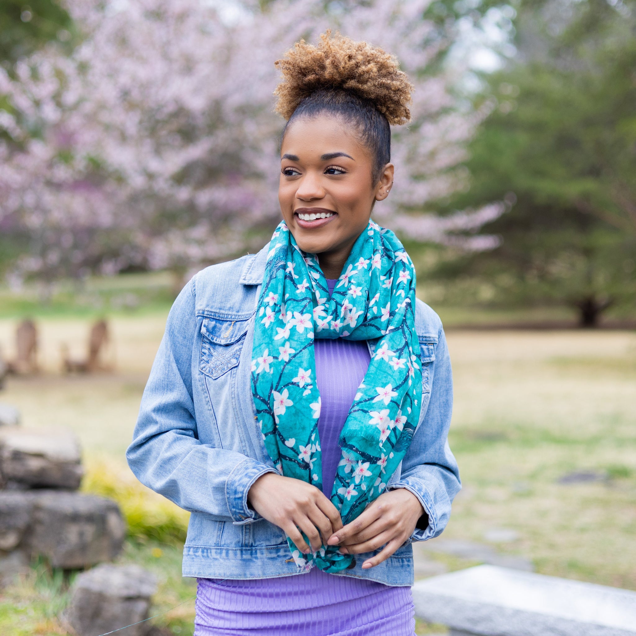 Sakura Starlings Scarf Svaha USA